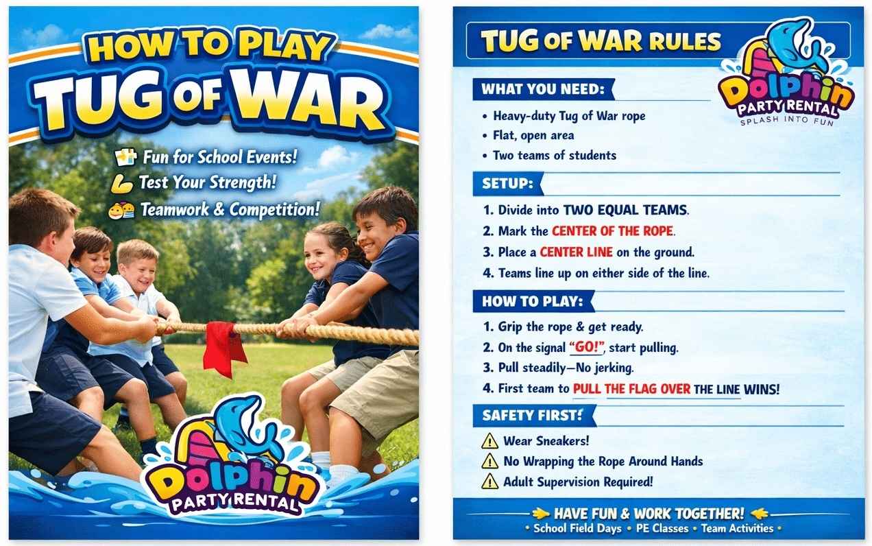 Tug of War Game Rental | Dolphin Party Rental Dallas